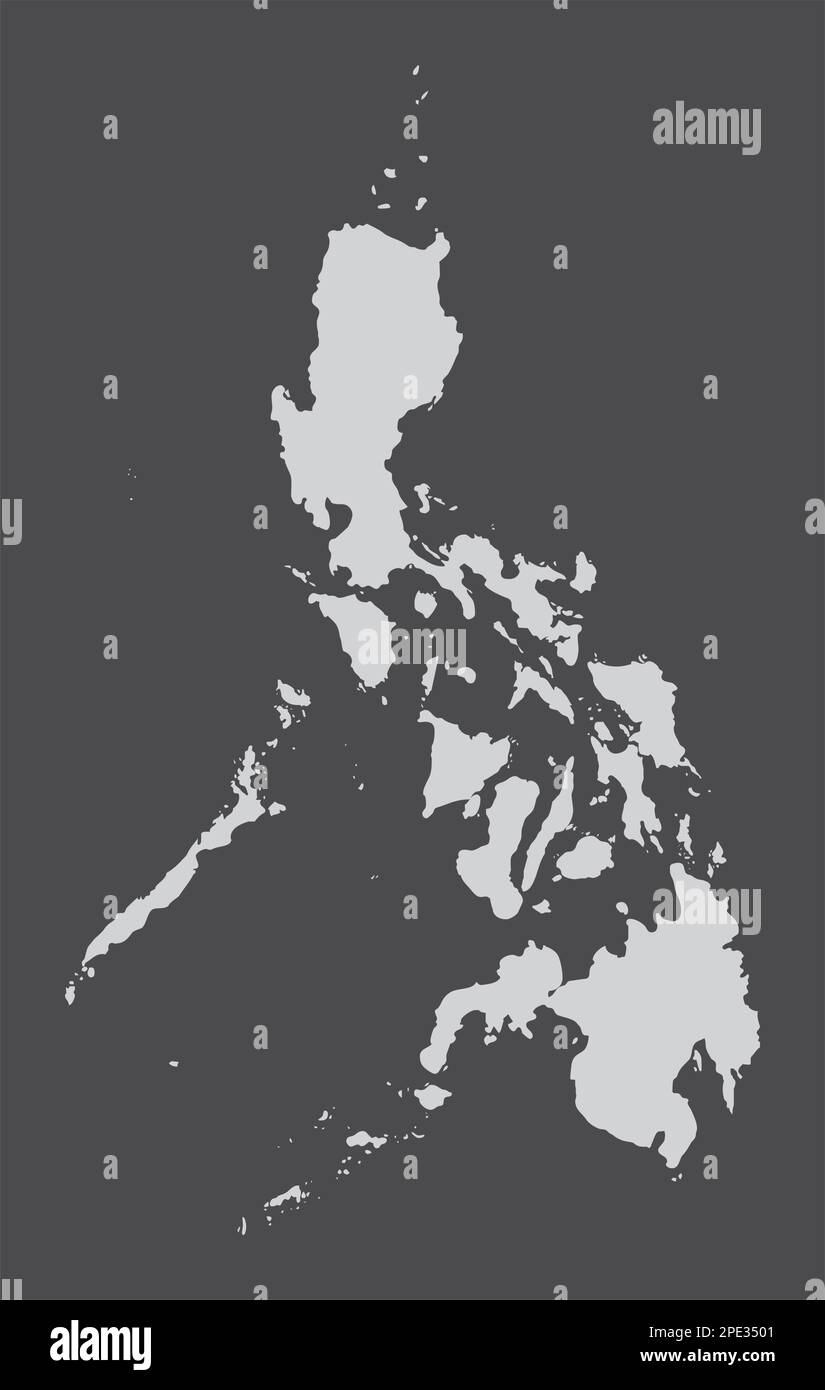 Philippine Map Outline High Resolution Black And White Philippine Map