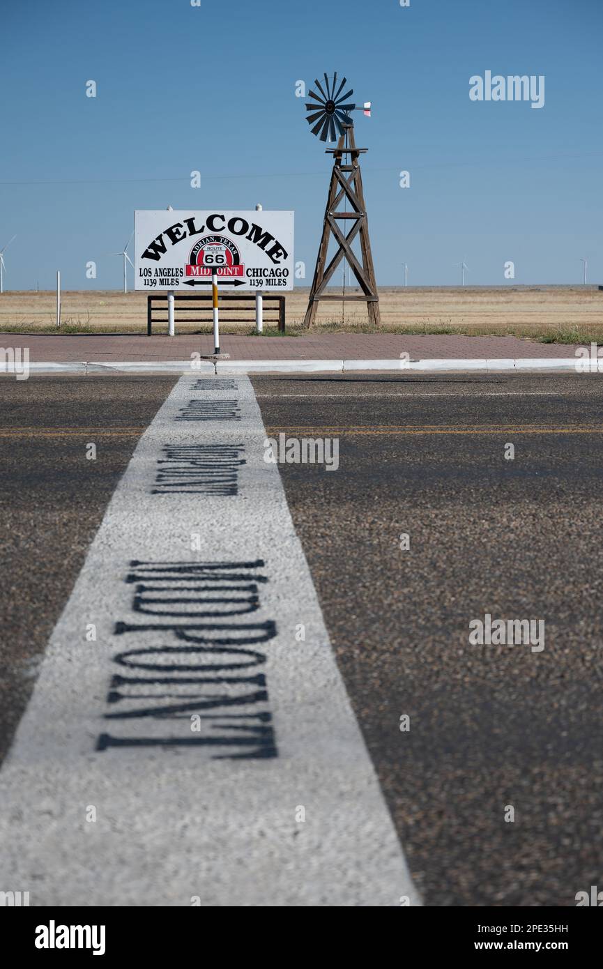 Welcome sign on rural road to Wild Corn town inviting visitors to ...