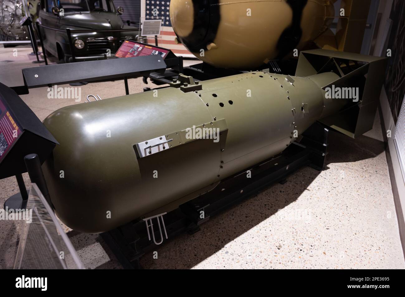 Giant rocket exhibit in museum interior view educational historic space ...