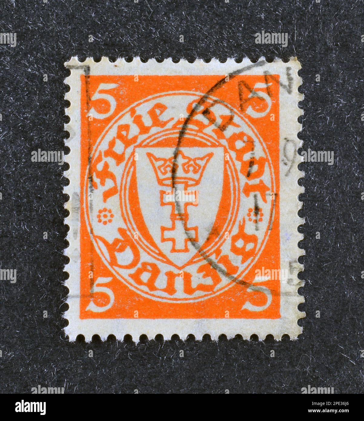 Postage stamp printed by Germany, The Free City of Danzig stamp, Coat ...