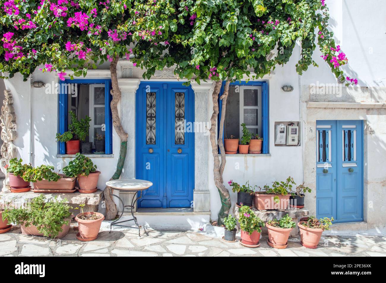 Greece. Tinos island of art, Cycladic architecture at Pyrgos village ...