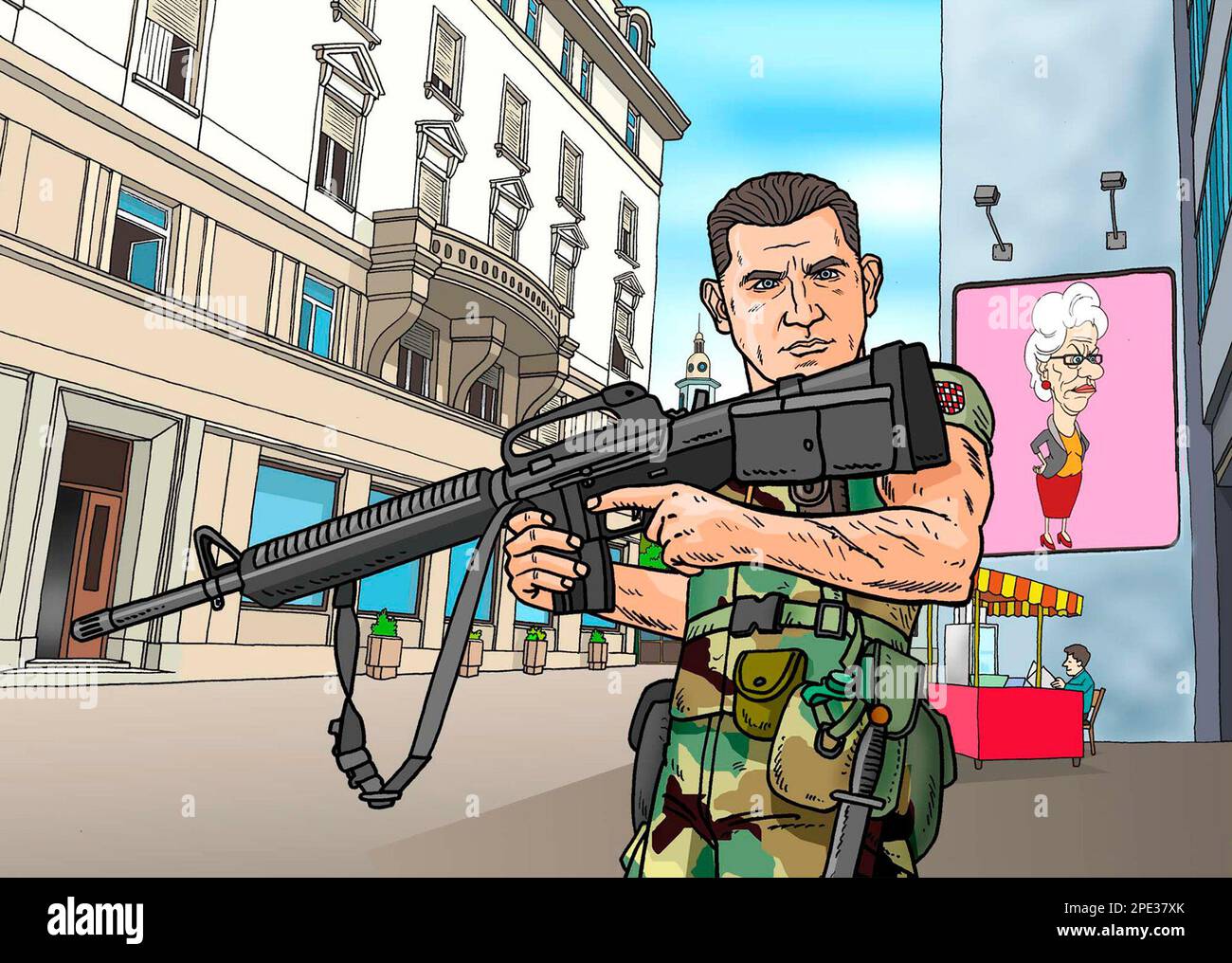 In this image provided by the artist Stiv Cinik .The hero of a new ...