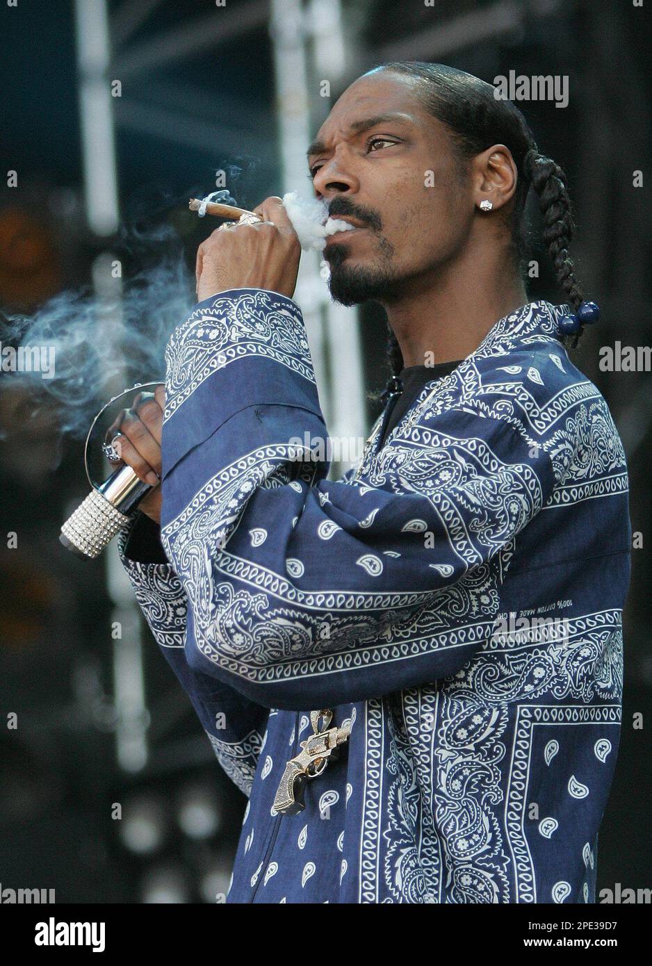 American rapper Snoop Dogg performs on the main stage during his ...