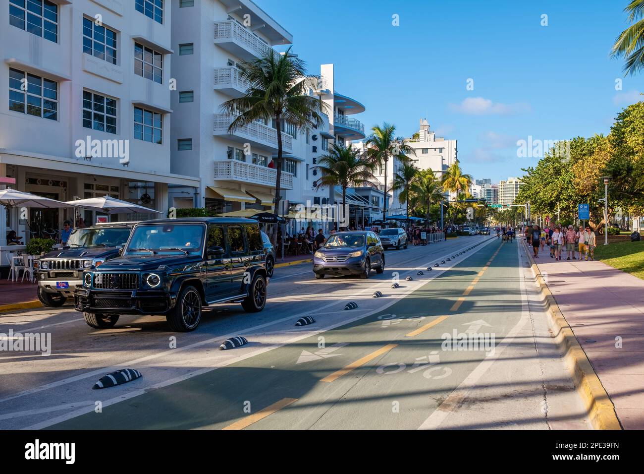 Ocean Drive, the most famous street in Miami Stock Photo - Alamy