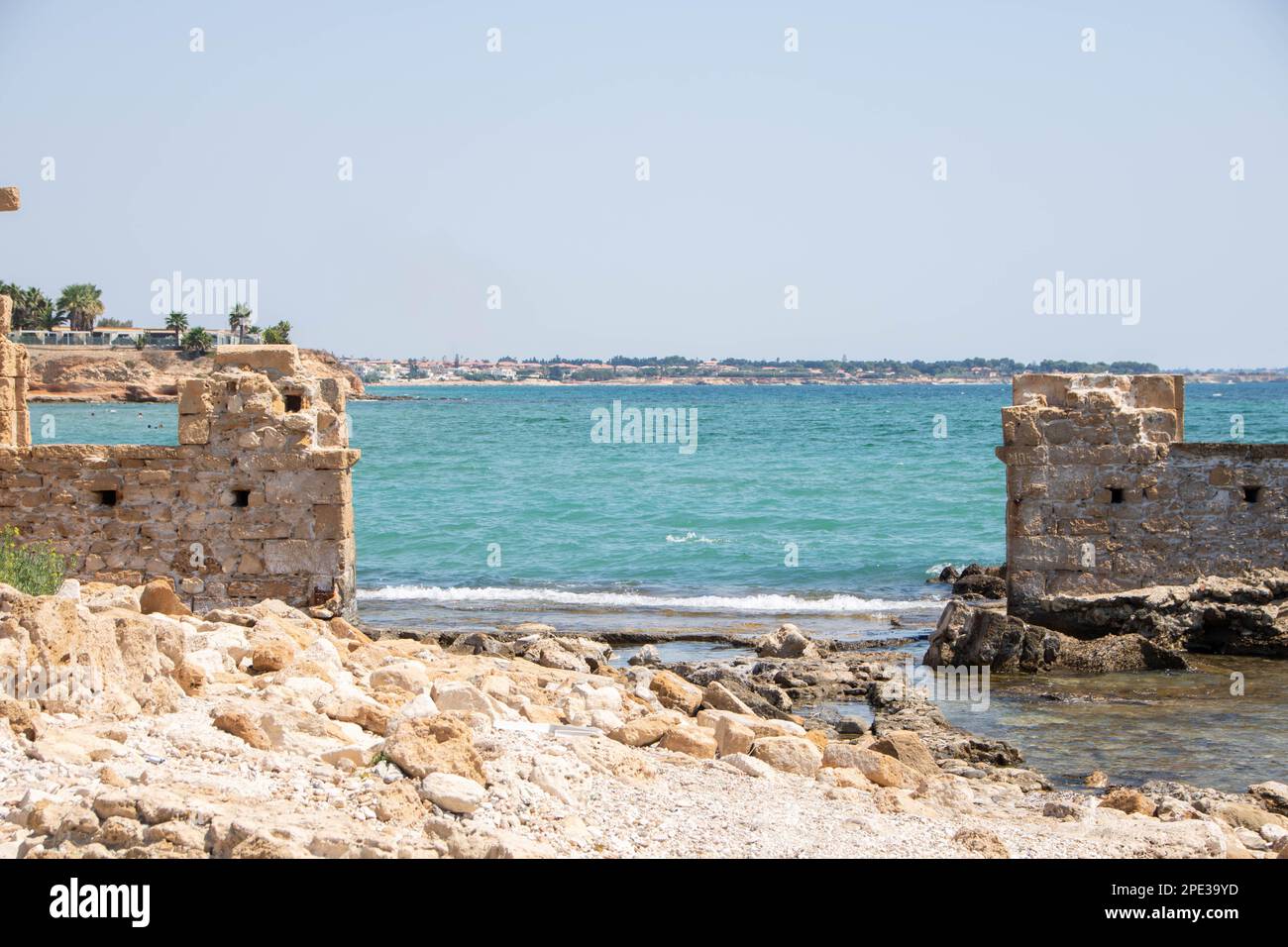 ruins of ancient tuna fishery in Avola, Sicily , Italy Stock Photo - Alamy