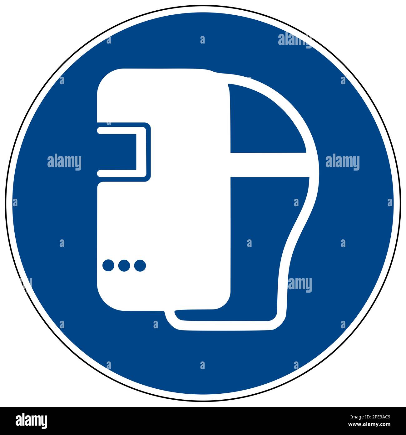ISO 7010 Wear a welding mask sign Stock Photo - Alamy