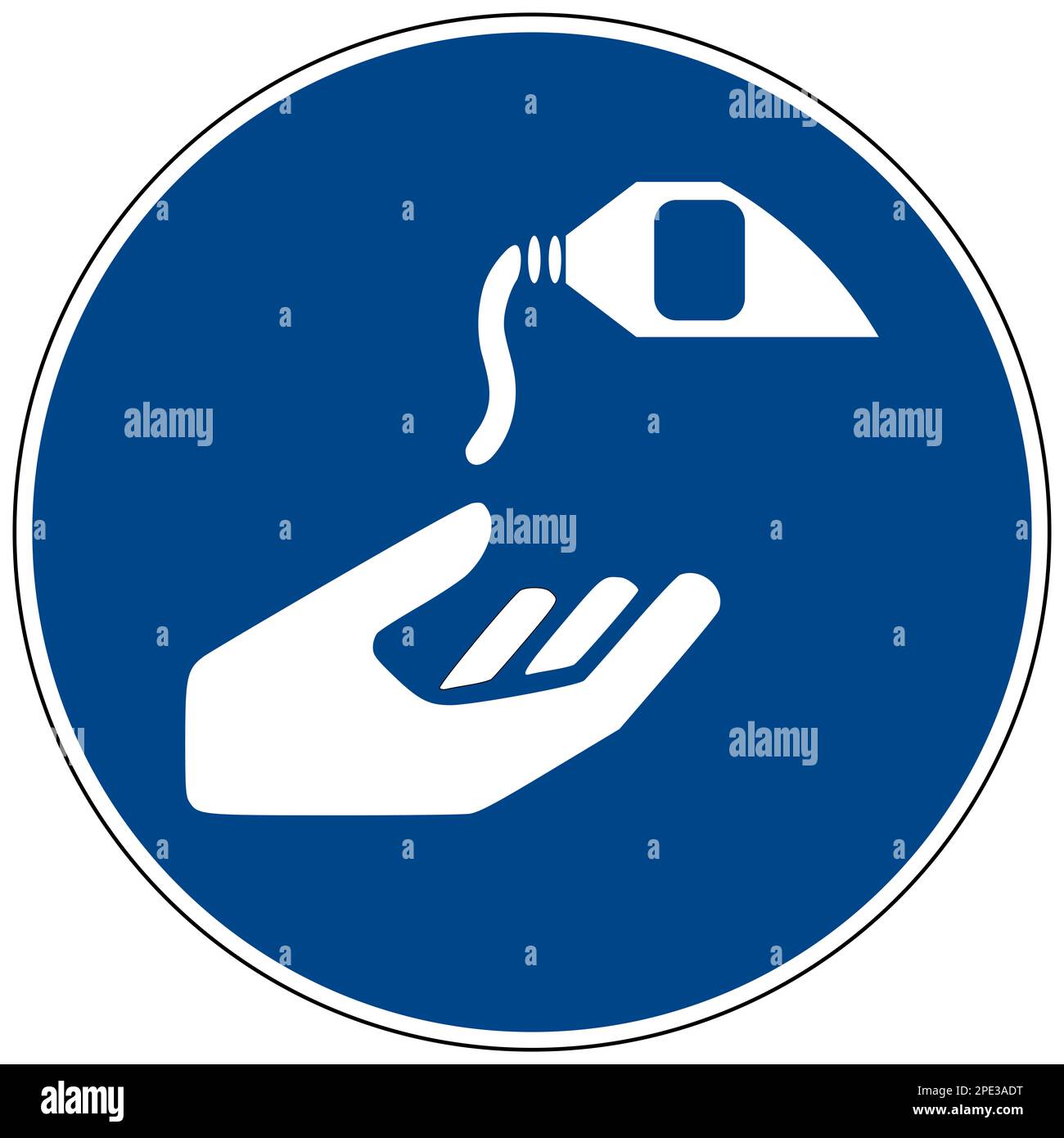 ISO 7010 Use barrier cream sign Stock Photo - Alamy