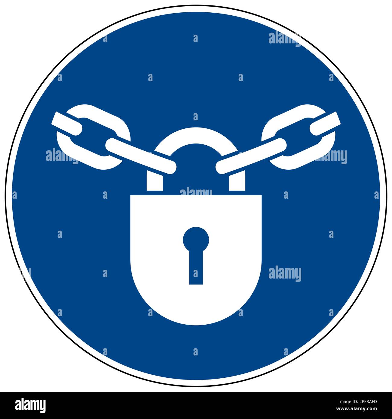 ISO 7010 Install locks and keep locked sign Stock Photo - Alamy