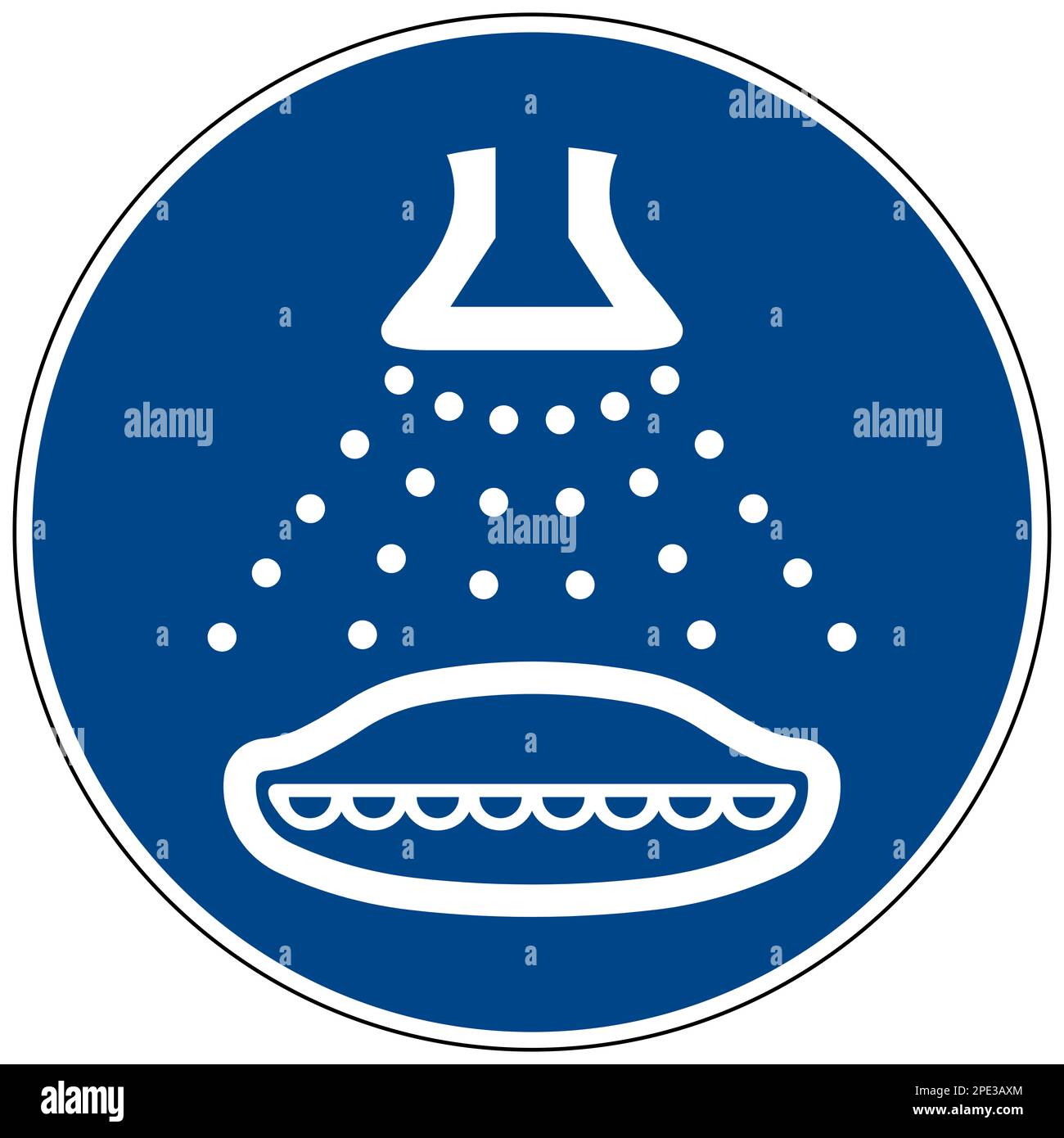 ISO 7010 start the water spray for the lifeboat sign Stock Photo - Alamy
