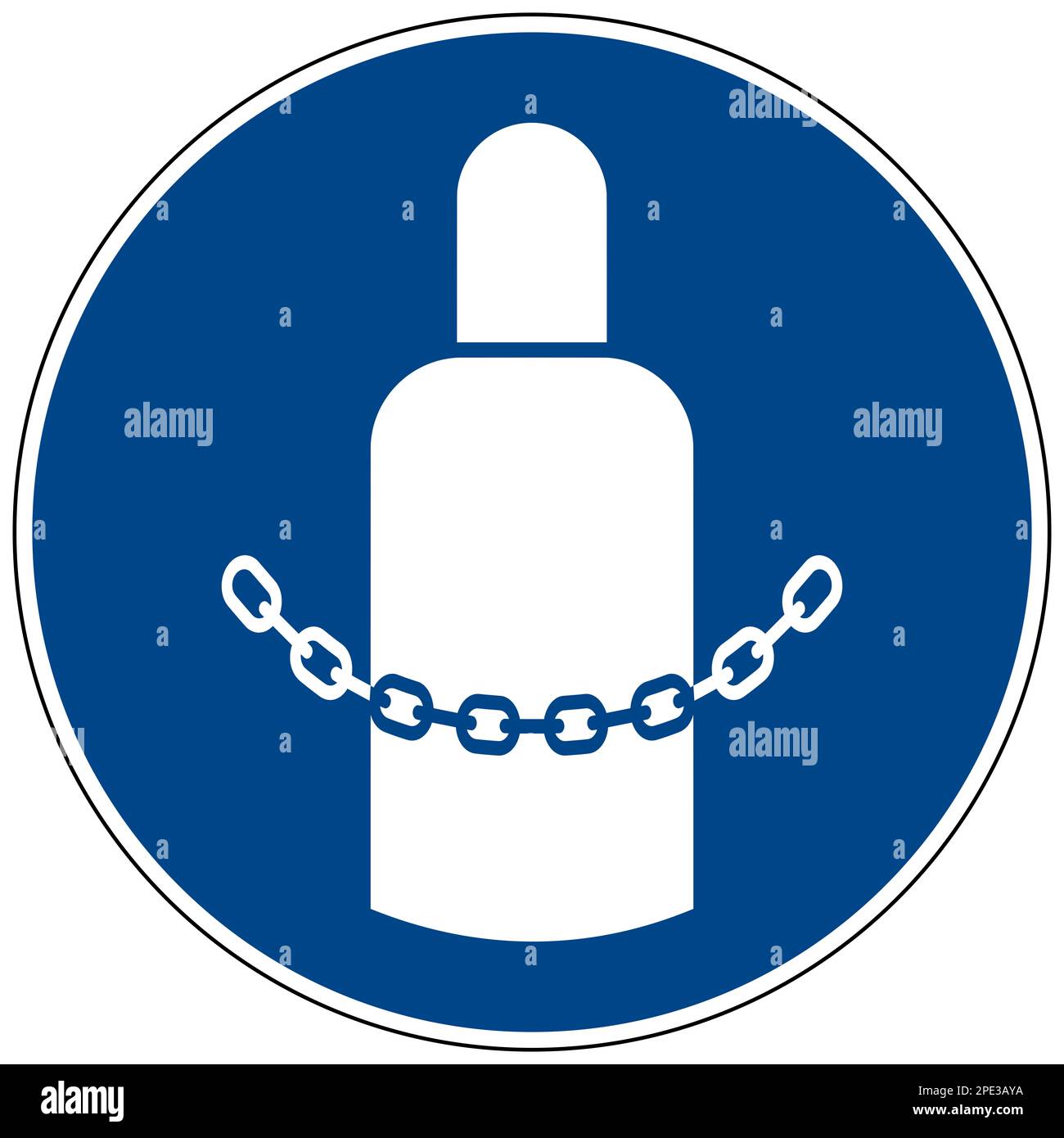 ISO 7010 Secure gas cylinders sign Stock Photo - Alamy