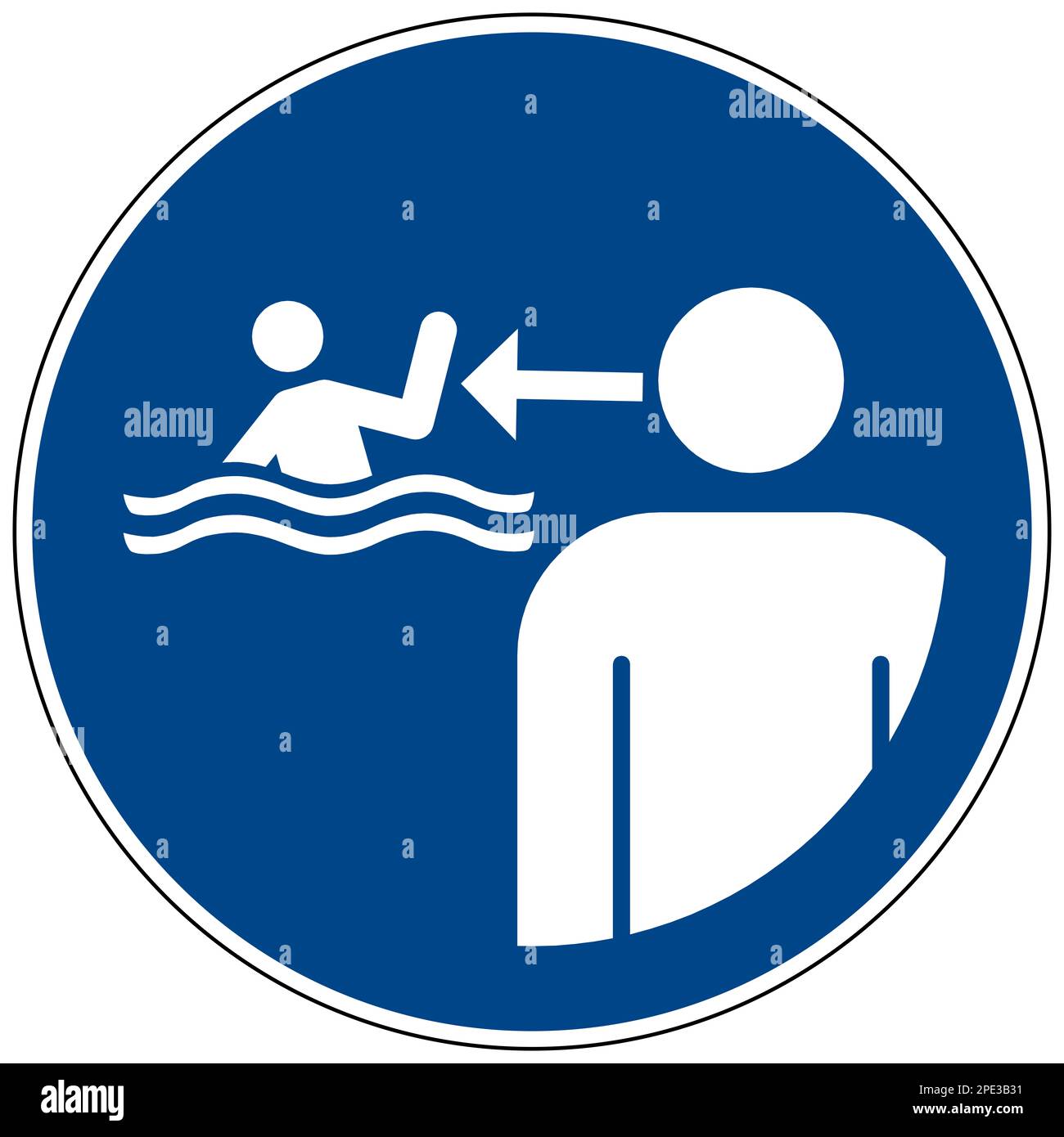 ISO 7010 Supervise children during aquatic activities sign Stock Photo ...