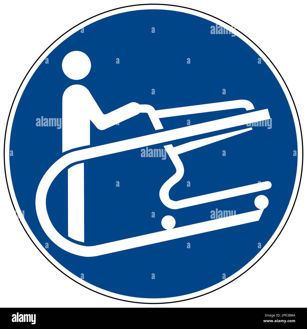 ISO 7010 hold the trolley handle sign Stock Photo - Alamy