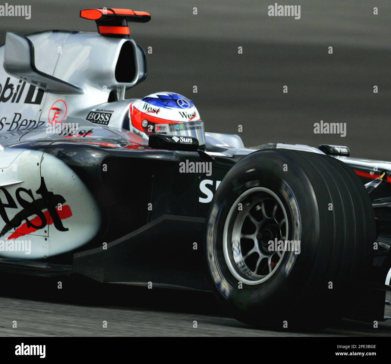 Kimi Raikkonen of Finland drives his McLaren during final practice at ...