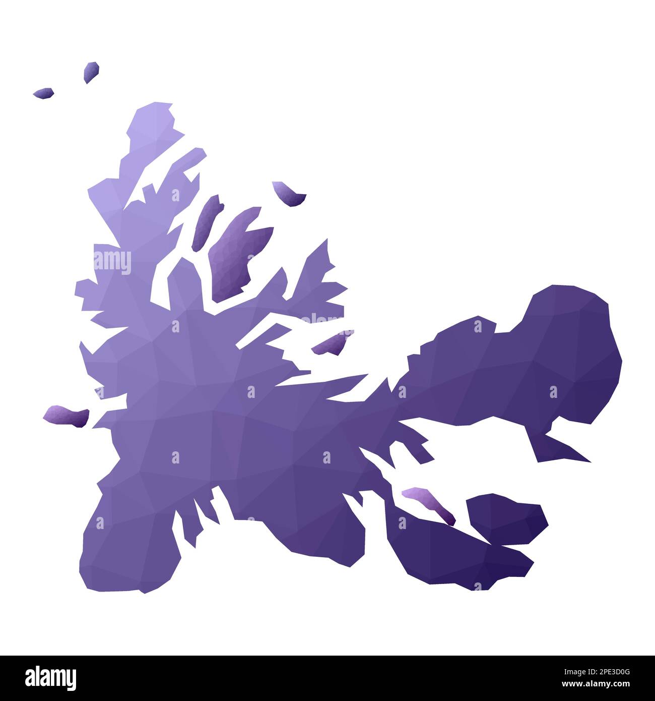 TAAF map. Geometric style country outline. Authentic violet vector illustration Stock Vector ...