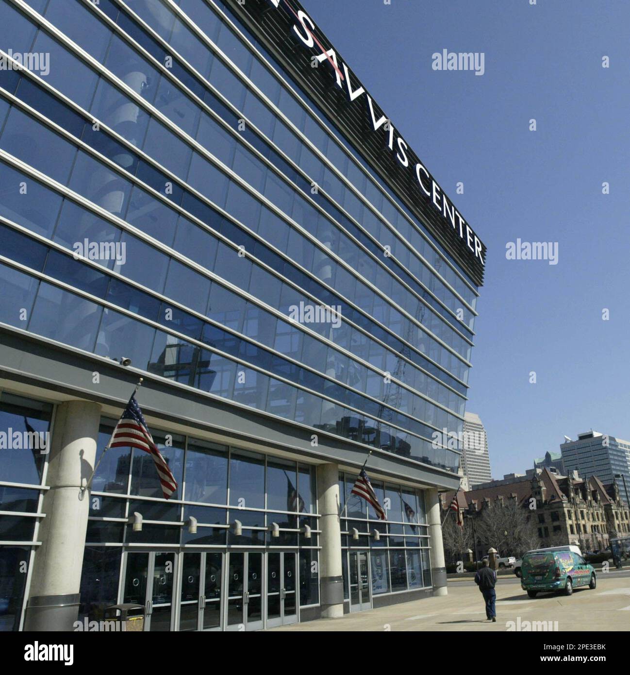 The Savvis Center, home of the St. Louis Blues hockey team is shown in ...