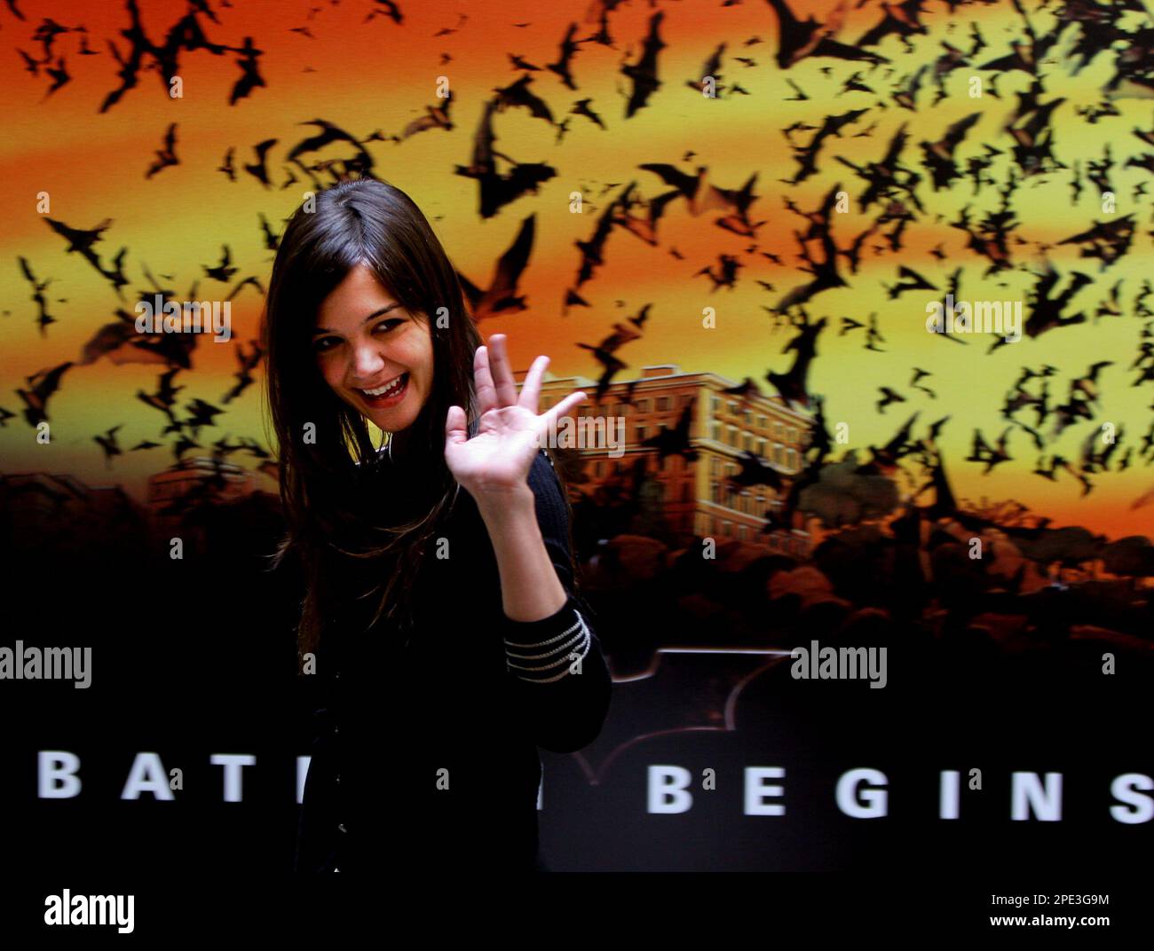 U.S. actress Katie Holmes attends the presentation of the movie "Batman ...