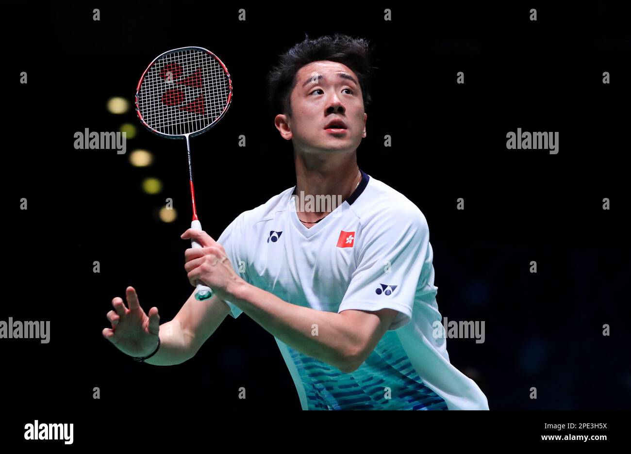 Hong Kong's Tang Chun Man in action during his match with team mate Tse ...