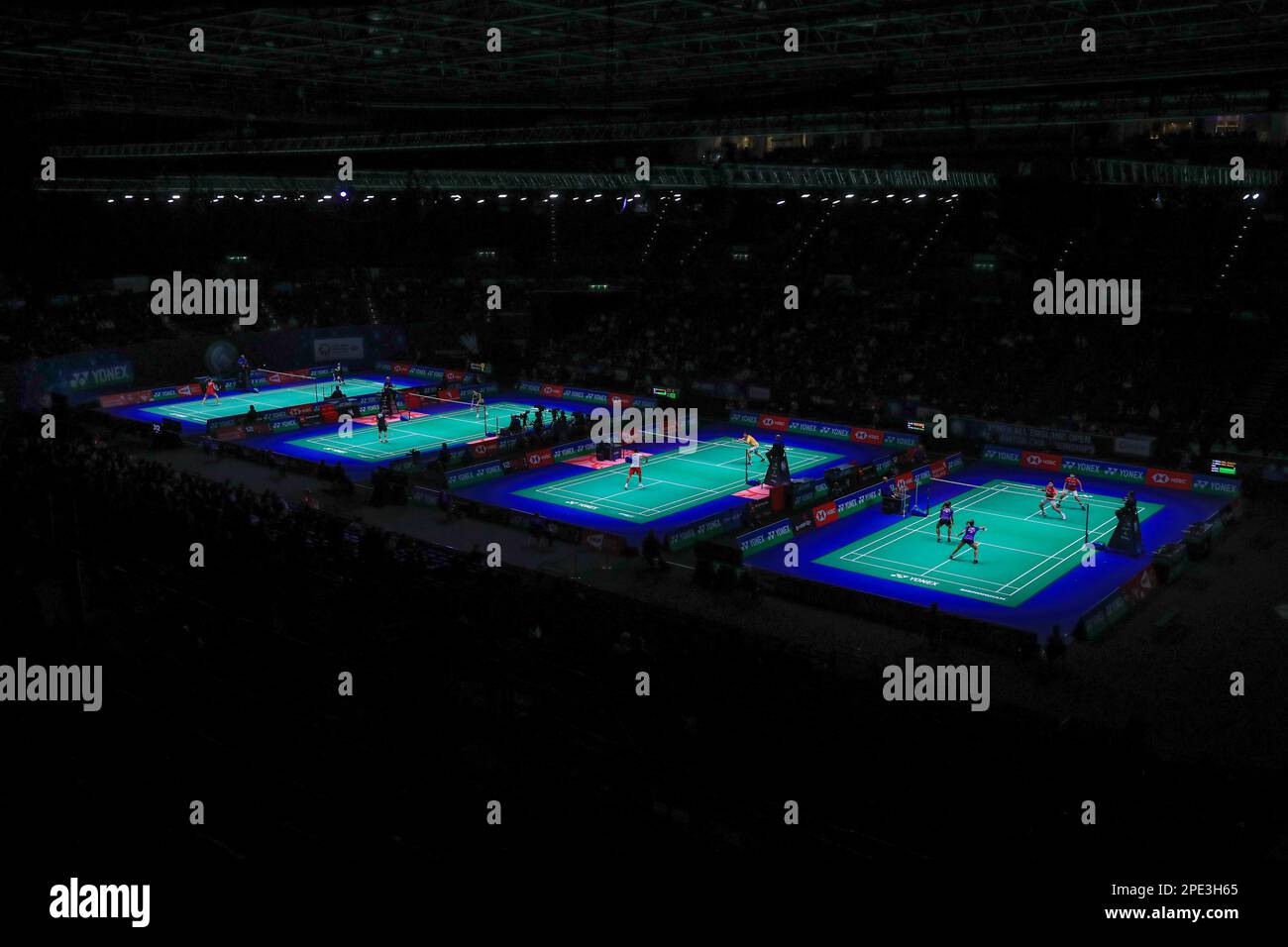 A general view of play on day two of the YONEX All England Open ...