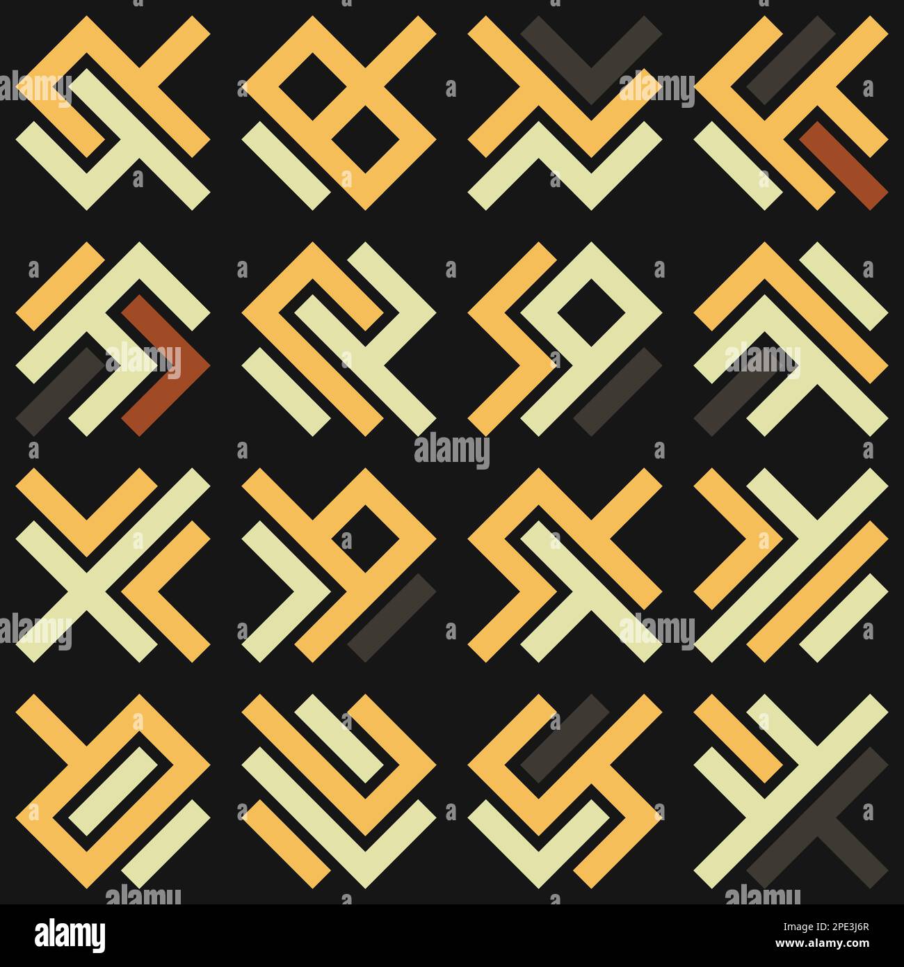 Asemic Glyph writing hieroglyph imitation generative illustration Stock ...