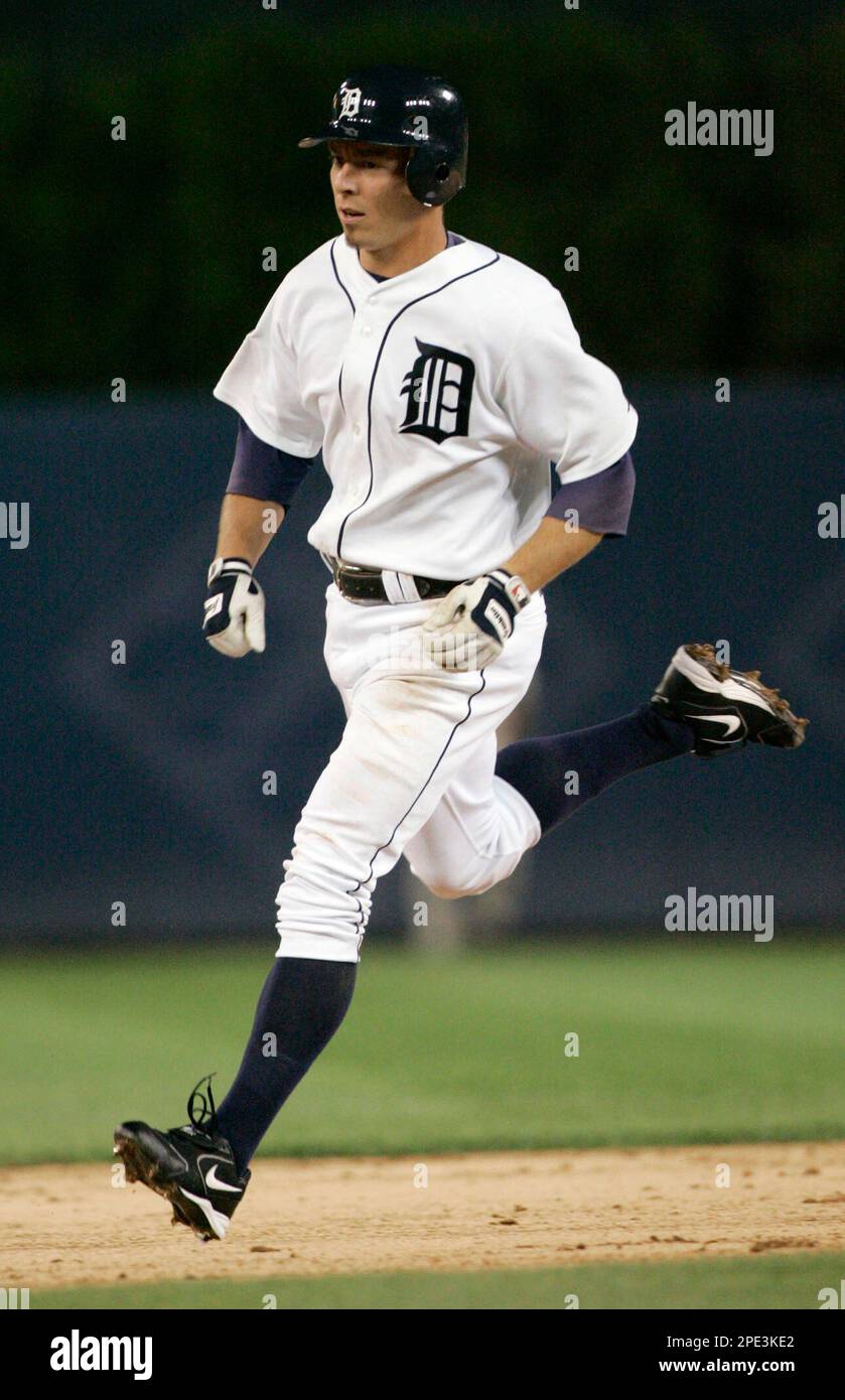 Detroit Tigers' Brandon Inge rounds the bases after hitting a two-run ...
