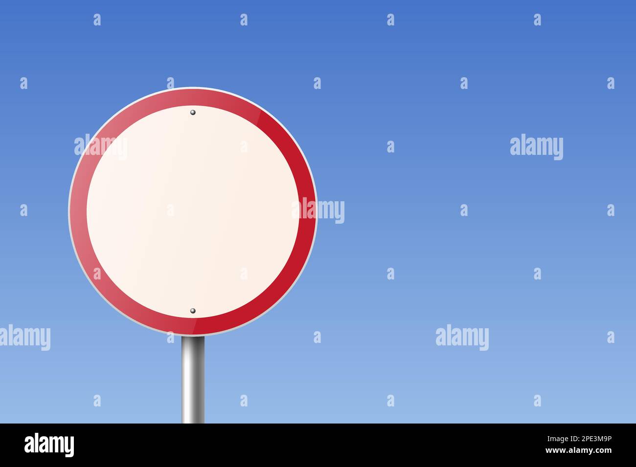Do Not Enter. Vector White and Red Round Glossy Prohibition Stop Sign ...