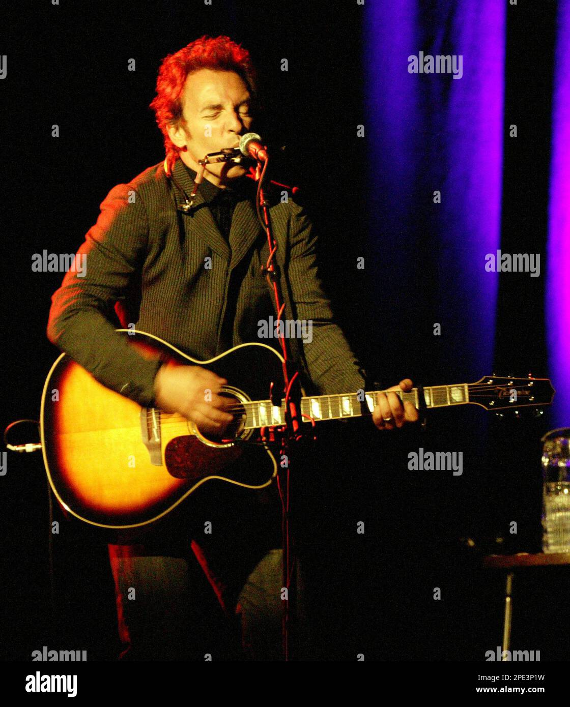 US artist Bruce Springsteen performs during his concert in Munich ...