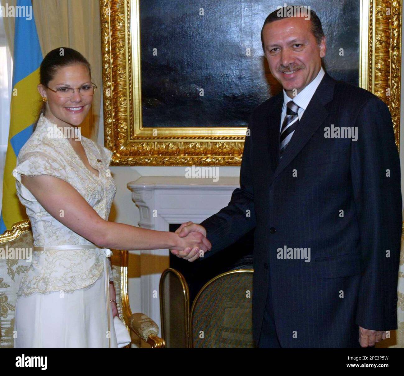 Crown Princess Victoria of Sweden and Turkish Prime Minister Recep ...