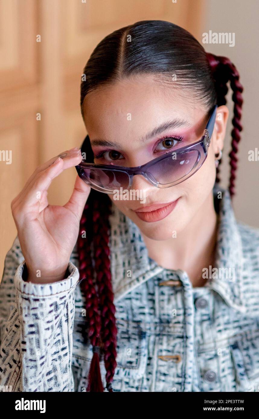 Argentine singer Emilia Mernes poses during an interview for Europa ...