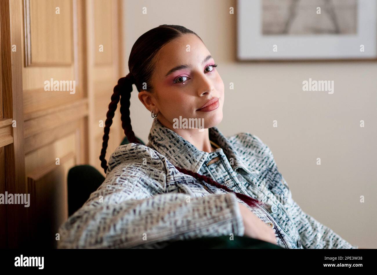 Argentine singer Emilia Mernes poses during an interview for Europa ...