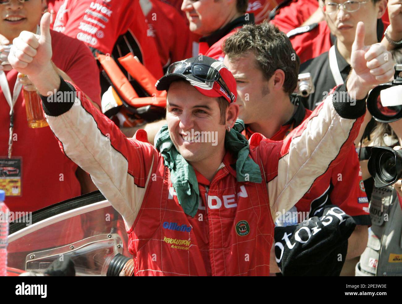 Australian Todd Kelly flashes thumbs up after winning V8 Supercars ...