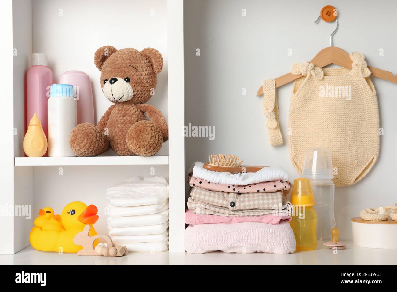 Clothes rack nursery hi-res stock photography and images - Alamy