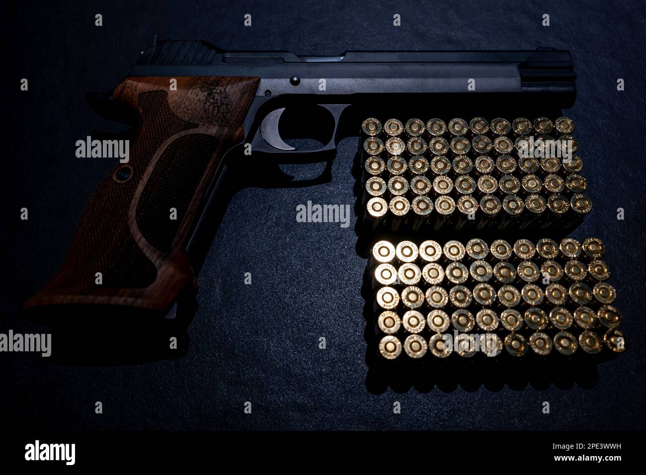 Elegant Semiautomatic 9mm Handgun with Swiss Wilhelm Tell Symbol ...