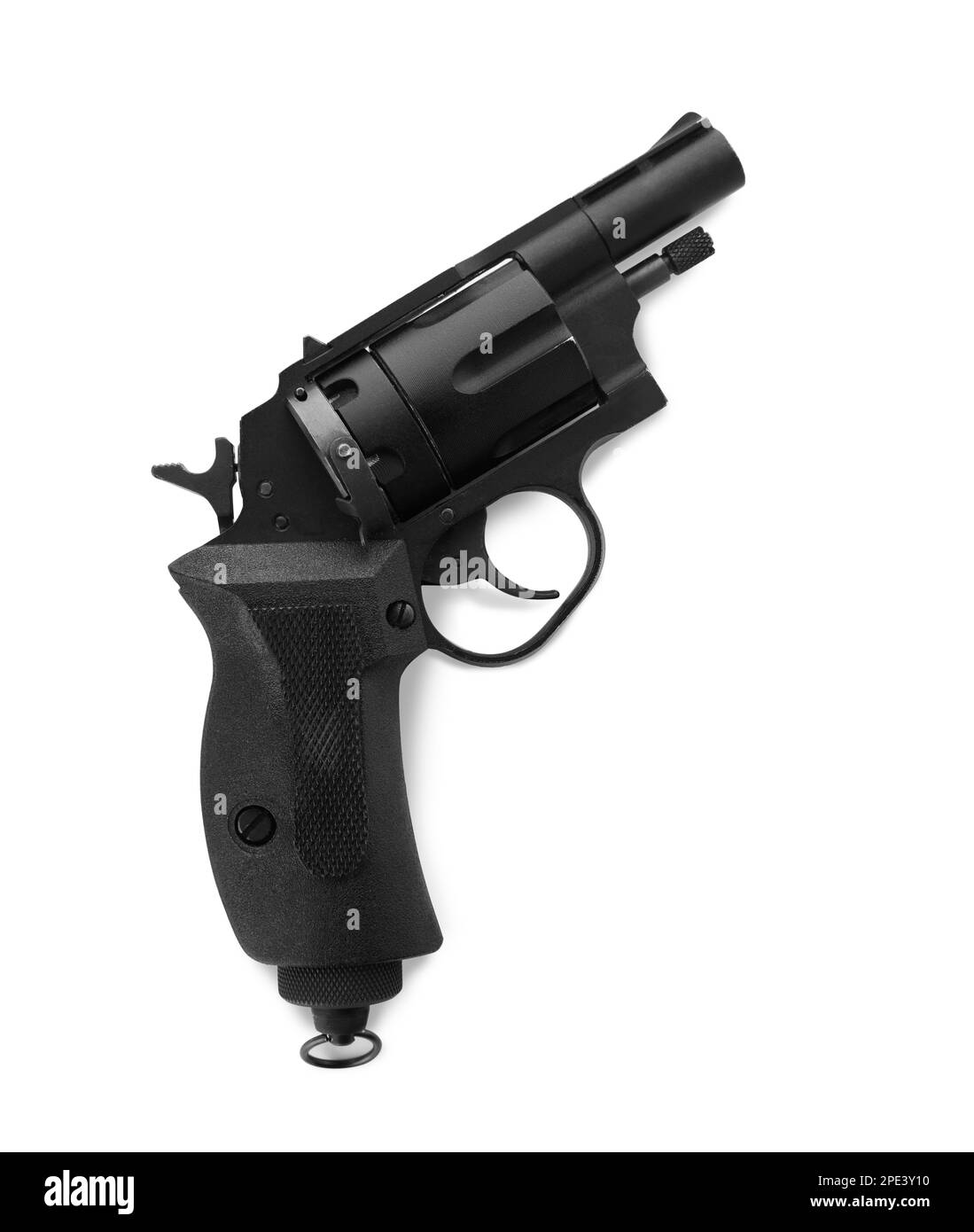 Black gun isolated on white. Modern weapon Stock Photo - Alamy