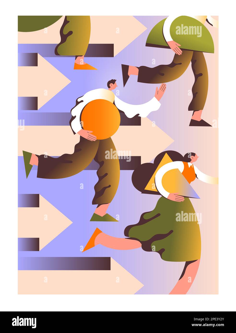 Business people are running ahead Stock Vector Image & Art - Alamy