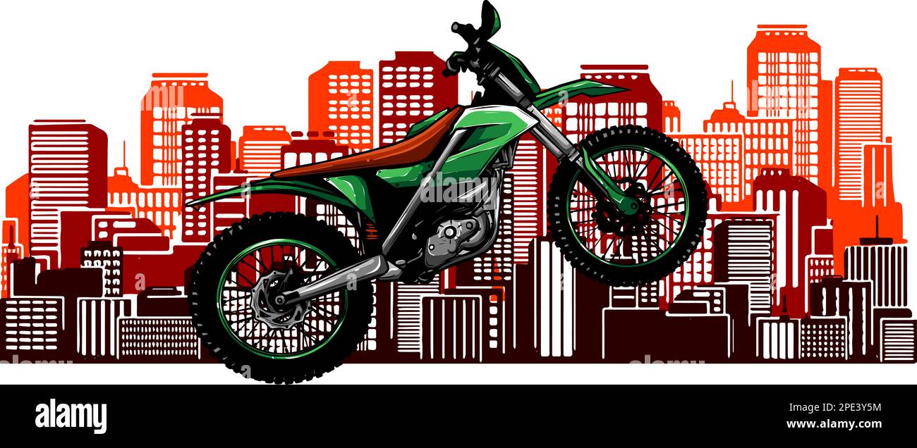 Motorcycle racing in city cartoon vector concept Stock Vector Image ...
