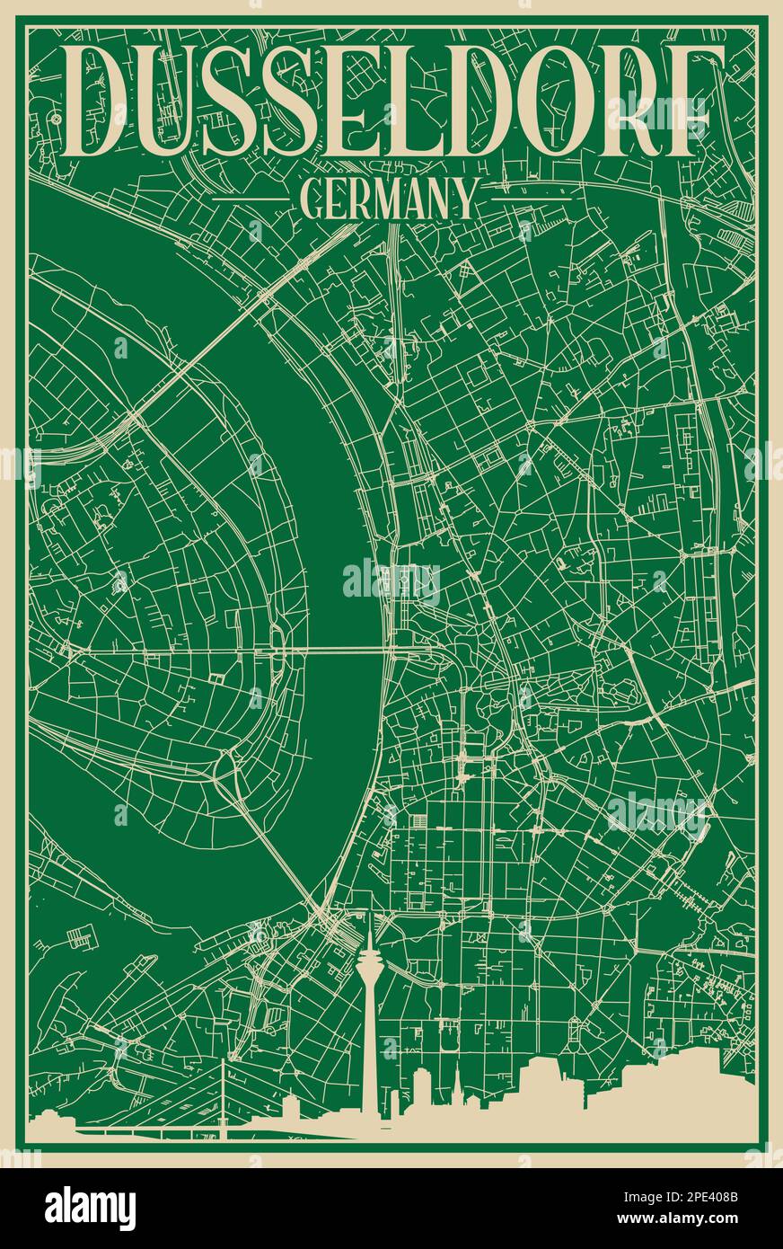 Dusseldorf germany skyline Stock Vector Images - Alamy