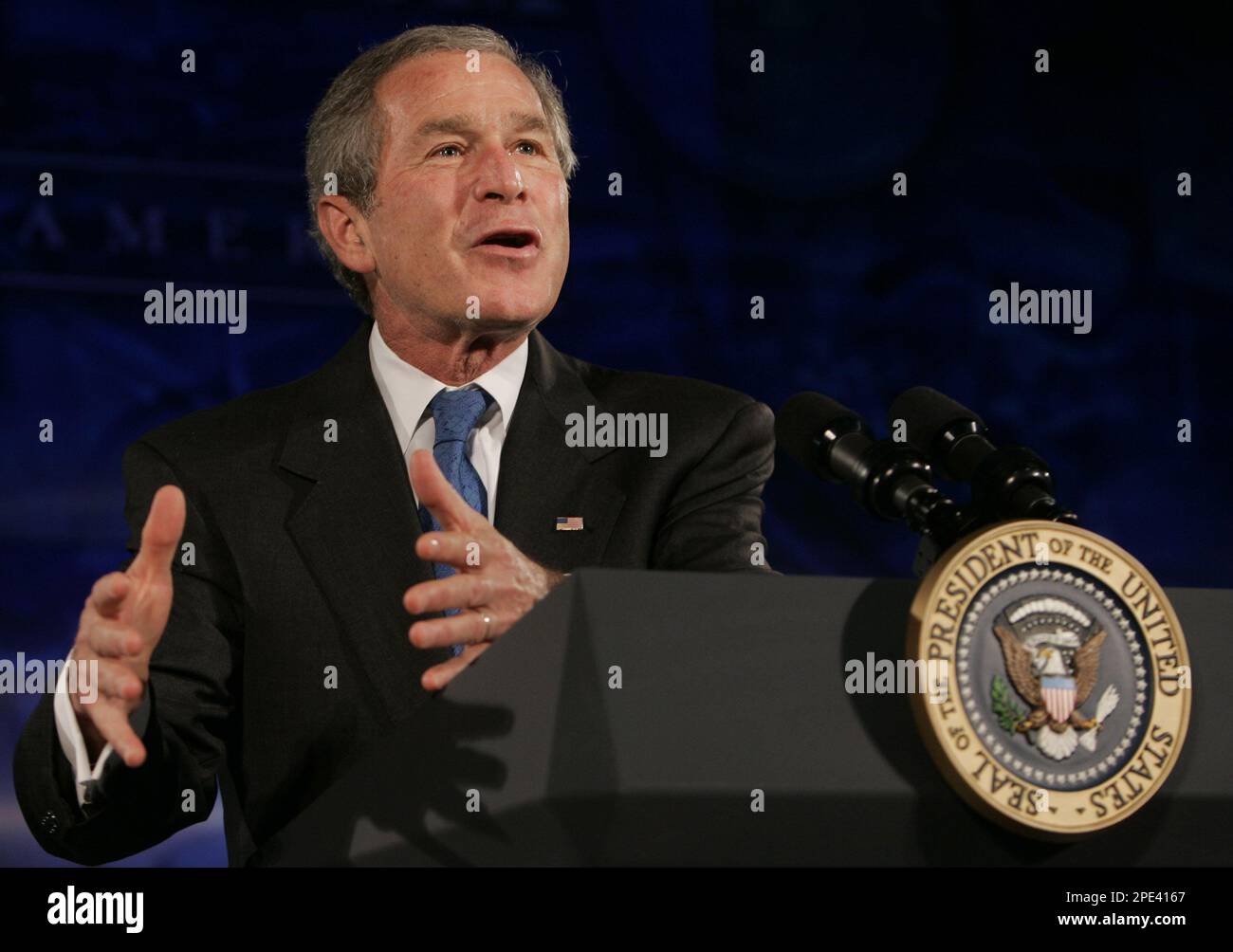 President Bush speaks about the Patriot Act at the National ...