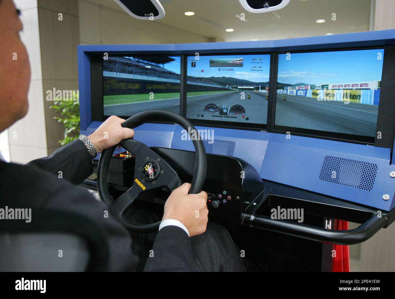 Toyota Motor Corp. employee Ryuji Yamaguchi demonstraes Vehicle ...