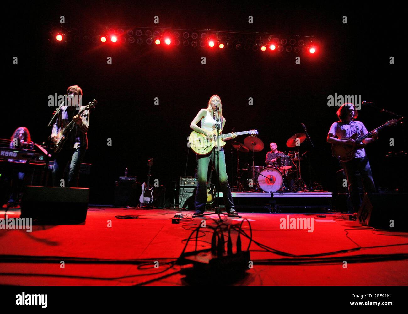 Indie rocker Aimee Mann performs with her band at the Orpheum Theater ...