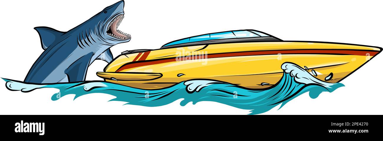 Shark attack boat hi-res stock photography and images - Alamy