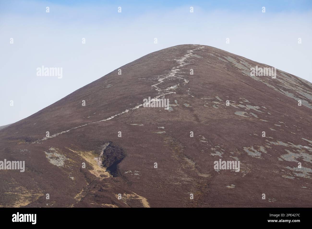 Foothpath scars the side of Carn Liath the first Munro of threebnon the ...