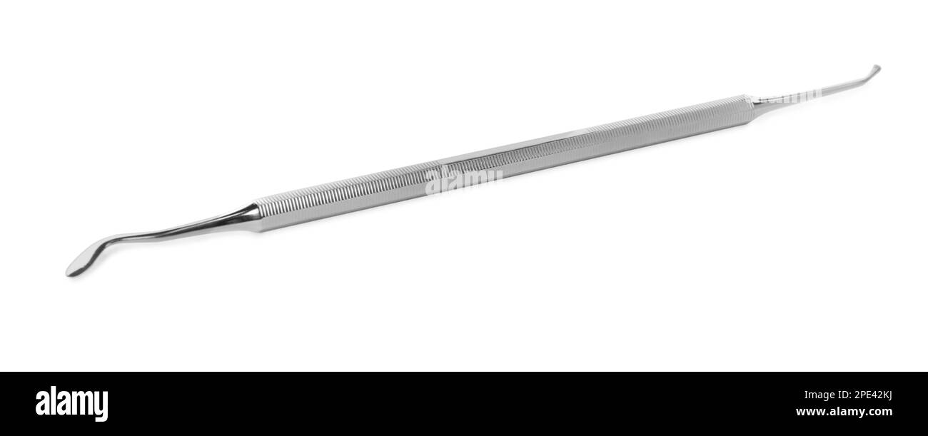 Double ended dental plugger isolated on white. Dentist's tool Stock ...