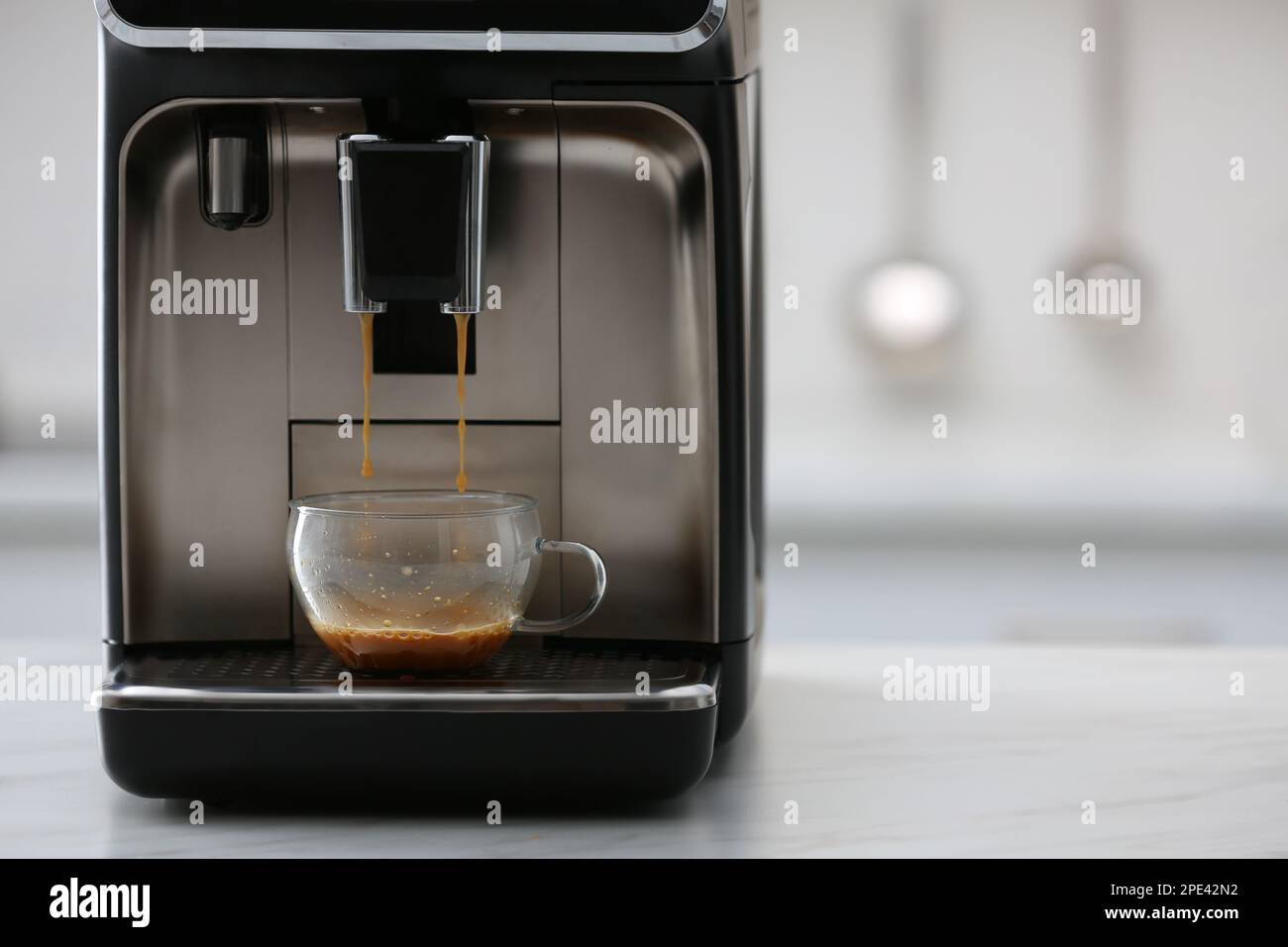 Black coffee on marble worktop hi-res stock photography and images - Alamy