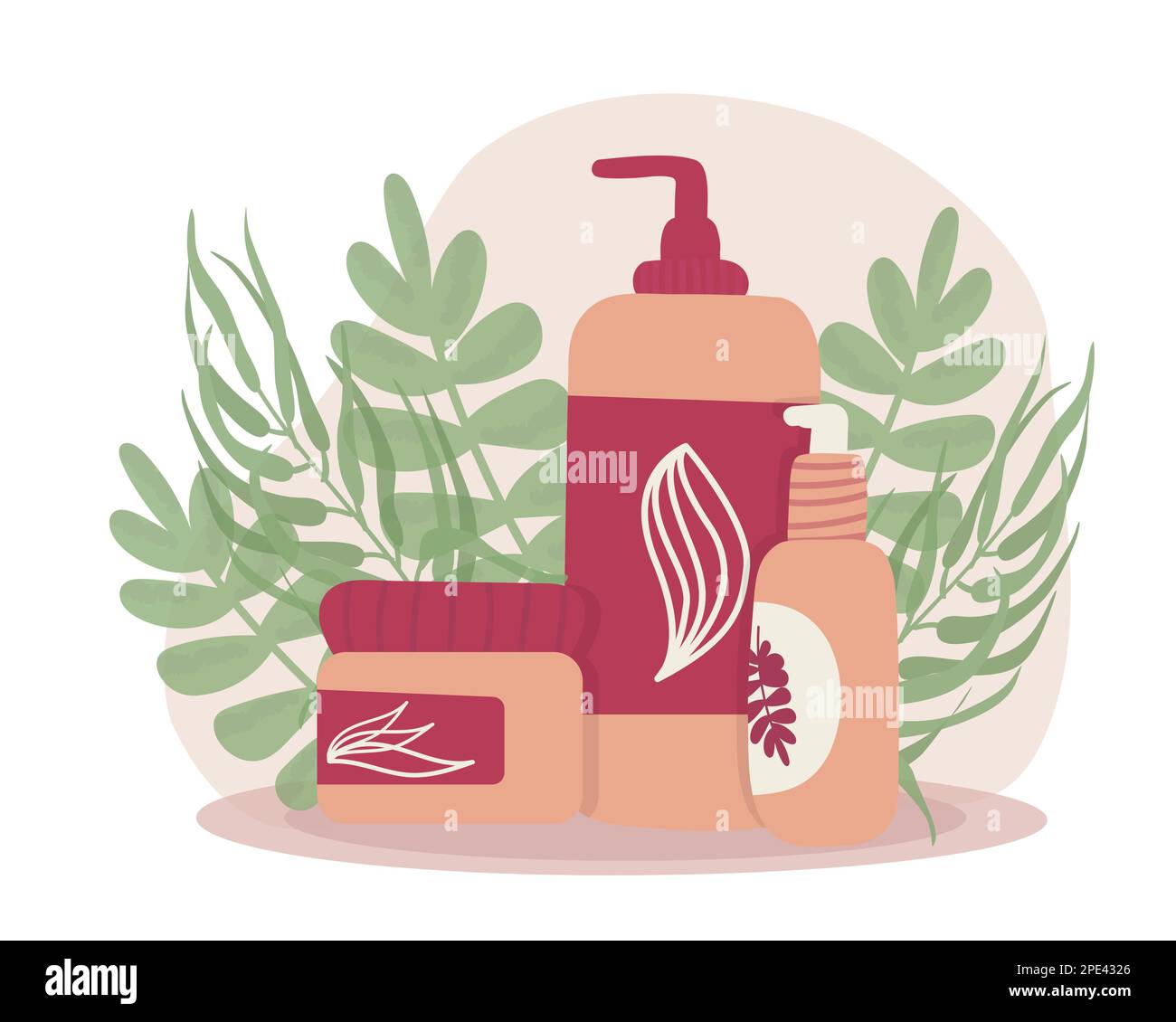 beauty cosmetic products Bundle of organic cosmetics and makeup items ...