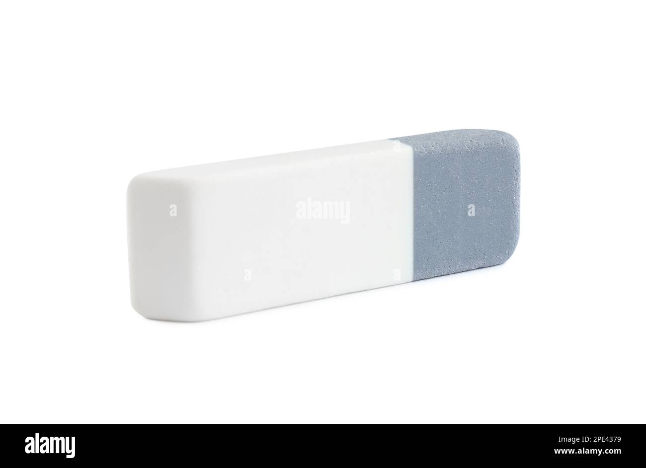New double eraser isolated on white. School stationery Stock Photo - Alamy