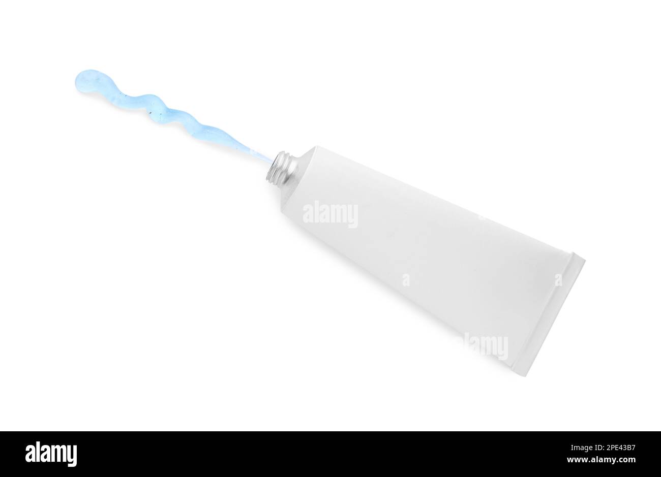 Open tube with ointment on white background, top view Stock Photo - Alamy