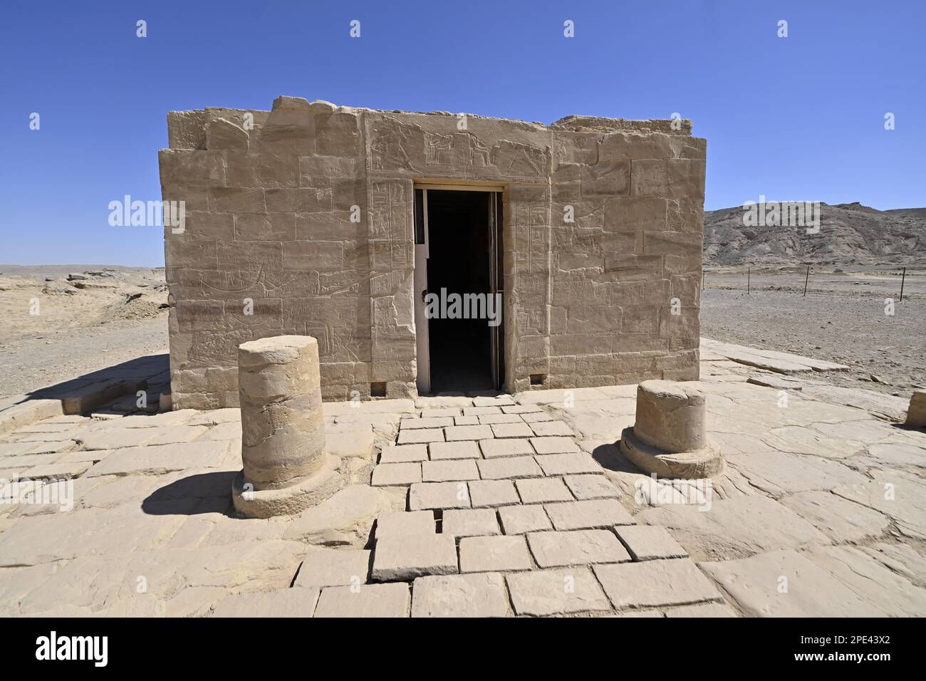 Illustration picture shows the Temple of Amenhotep III during a visit ...