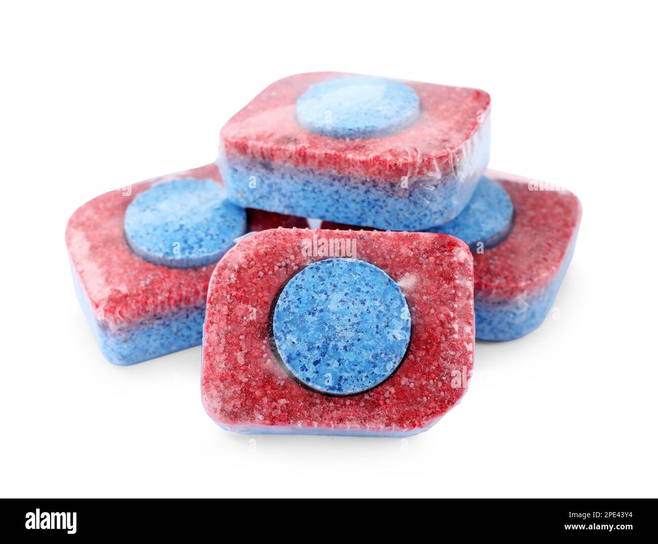 Pile of dishwasher detergent tablets on white background Stock Photo ...
