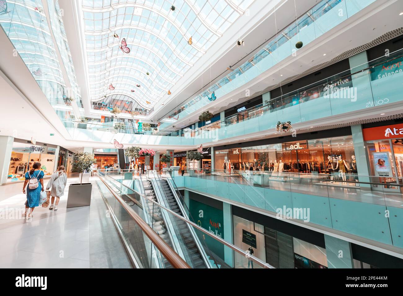 16 September 2022, Antalya, Turkiye: Interior of a Mall of Antalya ...
