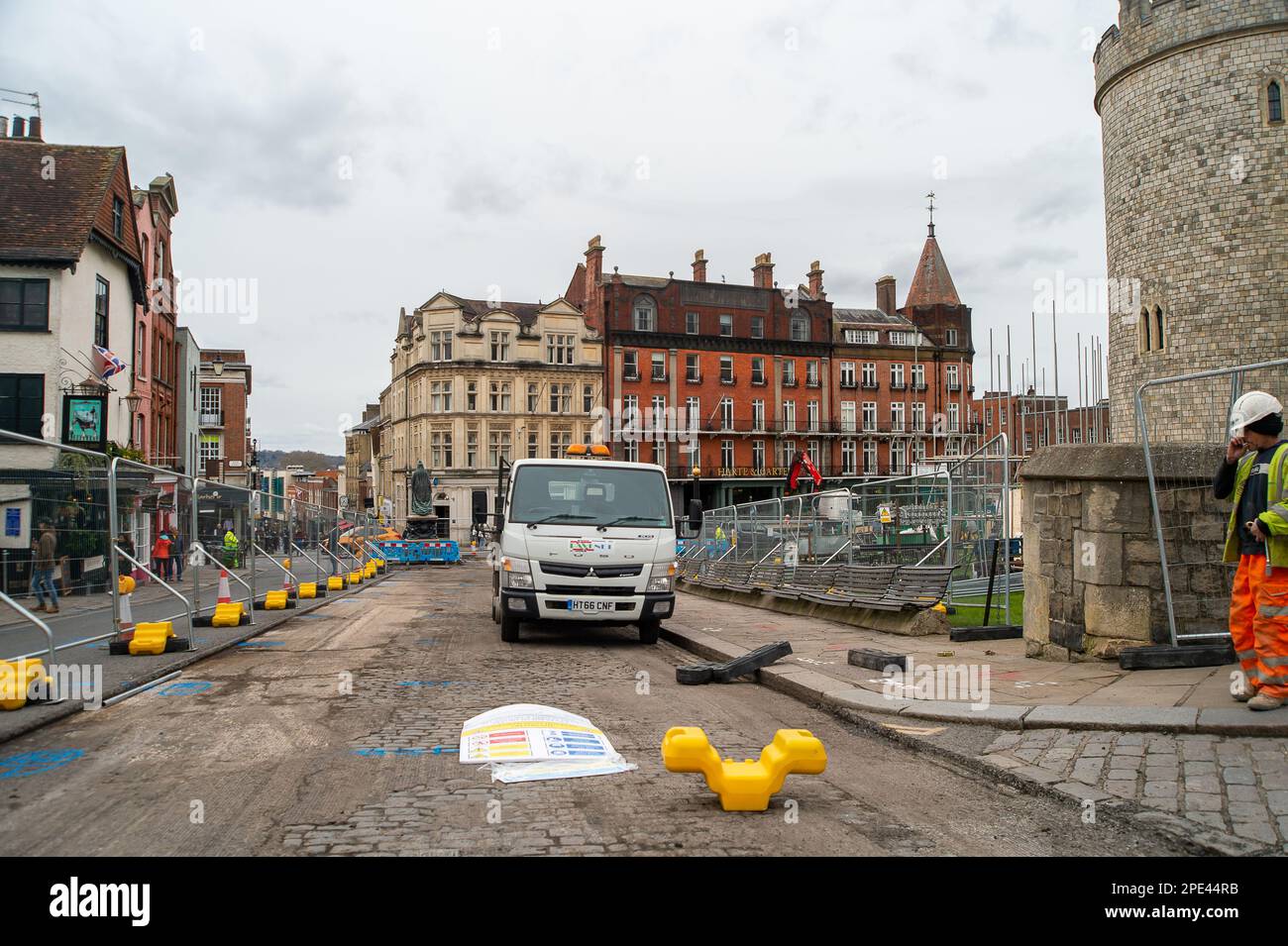 Windsor, Berkshire, UK. 15th March, 2023. Construction work on a new ...